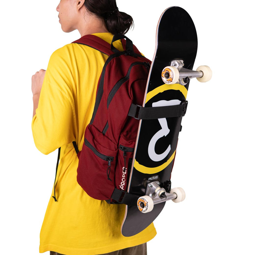 Proper Backpack Maroon| Preduce Skateboards